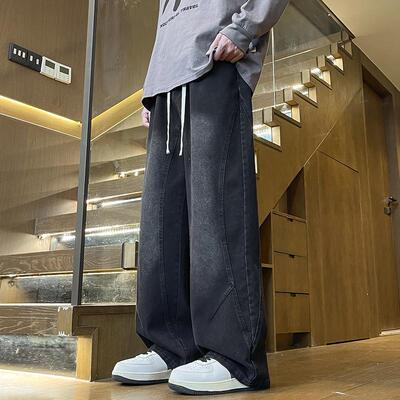 牛仔裤男款Jeans men's straight leg pants winter loose fit