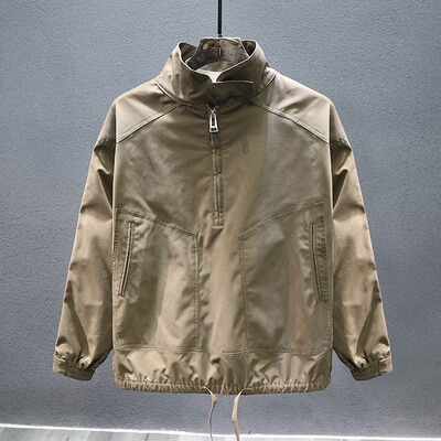 Retro workwear fashionable and trendy men's outerwear coat