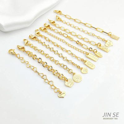 长方吊牌尾链加长延长链diy配件