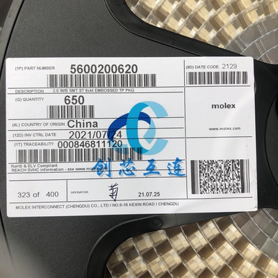 MOLEX连接器 560020-0620 5600200620 2.0mm间距 6pin 针座