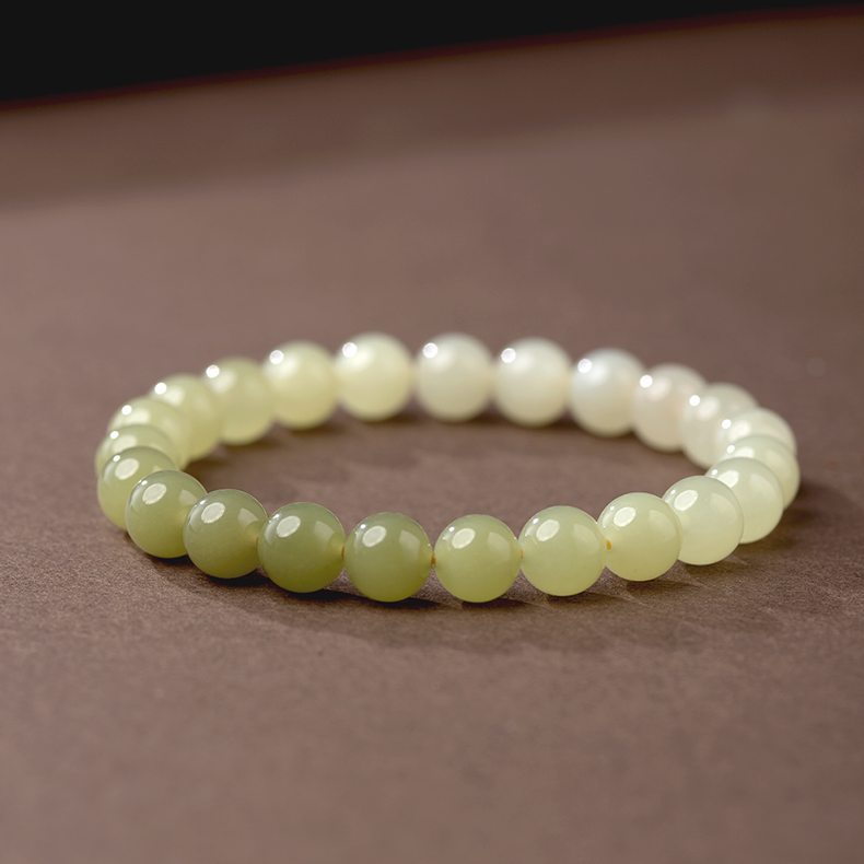 HERS JADE/翠佛堂天然和田玉黄口渐变手串手链