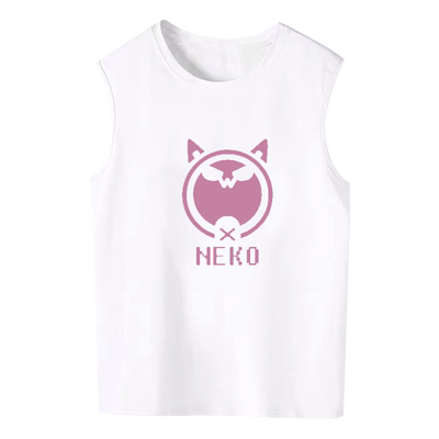 潮音乐世界无袖纯棉背心情侣装