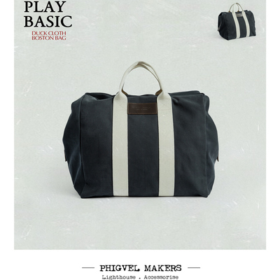 Phigvel Makers 大人品味复古波士顿包袋原创轻量帆布包DuckCloth