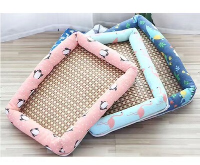 Small Pet Dog Bed Summer Cooling Mat Pad Blanket Sofa Kennel