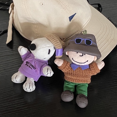 史努比查理公仔抱挂件毛绒钥匙扣