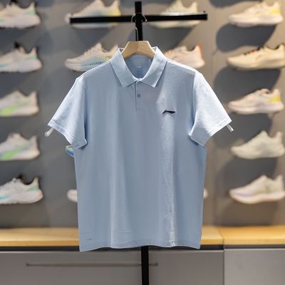李宁短袖POLO衫男士2026年夏季T恤凉感舒适翻领运动服上衣APLW149