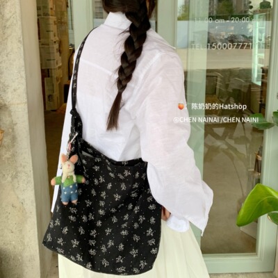 陈奶奶韩系ins风碎花帆布包女