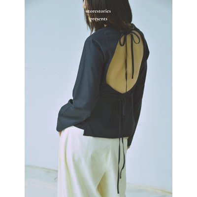【特享6折】丹麦Baserange Long Sleeve Apron 蚕丝露背上衣