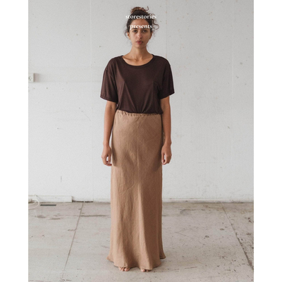 【现货】丹麦Baserange Dydine Skirt Ocular 麻 半身裙 长裙休闲