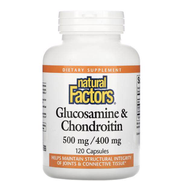 美国Natural Factors氨糖软骨素胶囊500mg关节保健120粒
