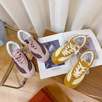 韩版真皮时尚休闲运动鞋女