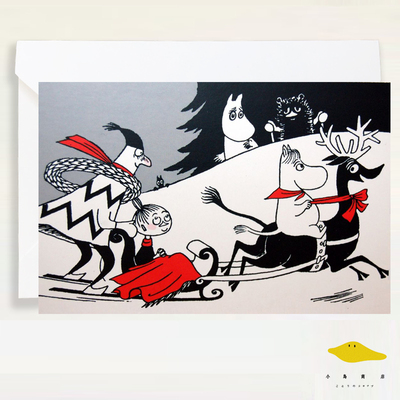 怀旧复古手绘插画姆明森林精灵