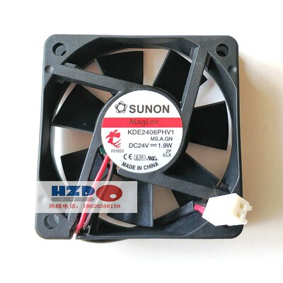 原装SUNON KDE2406PHV1 6015 24v 1.9w散热风扇6CM KDE2406PHB1