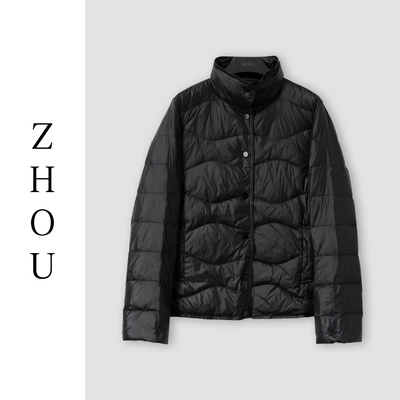 （周哥甄选）黑色羽绒服-9858