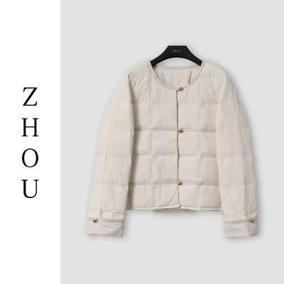 （周哥甄选）杏色羽绒外套-31754