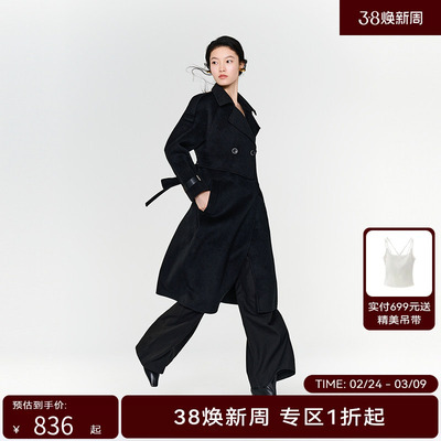 【商场同款】HPLY荷比俪冬季新款长款大衣HMD43500102