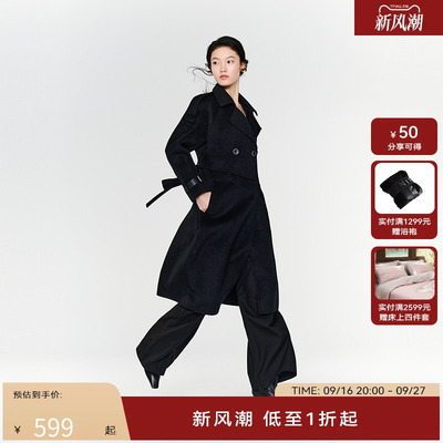 【商场同款】HPLY荷比俪冬季新款长款大衣HMD43500102