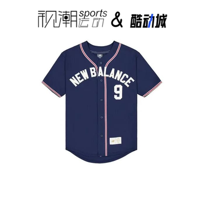 NB海军蓝男短袖T恤印花休闲针织