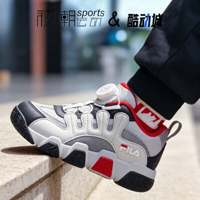 斐乐BOA灰色儿童休息防滑篮球鞋