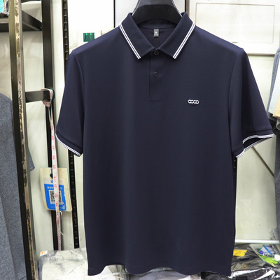 2026夏季新款奥克狐狸男装男士简约百搭翻领短袖T恤舒适透气2067