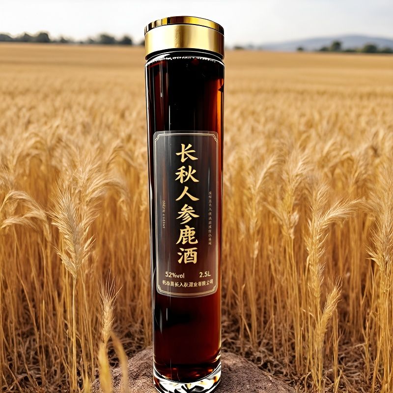 长白山人参鹿酒2.5L*1瓶52度纯粮酒养生自饮送礼东北特产