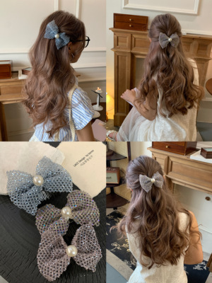 韩国原创纯手工水晶蝴蝶结发夹女2026新款高级轻奢感气质发梳发饰