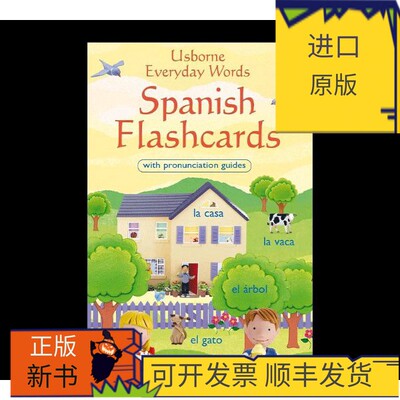 顺丰发货原版 Usborne Everyday Words in Spanish Flashcards 尤斯伯恩 西班牙语日常用语词卡 进口原版书籍Felicity,Kirsteen Br