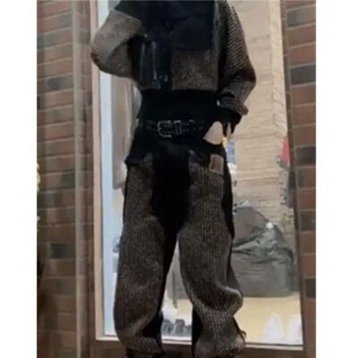 今年流行特惠00723大爱美依缘2025春秋新款时尚两件套流苏条绒