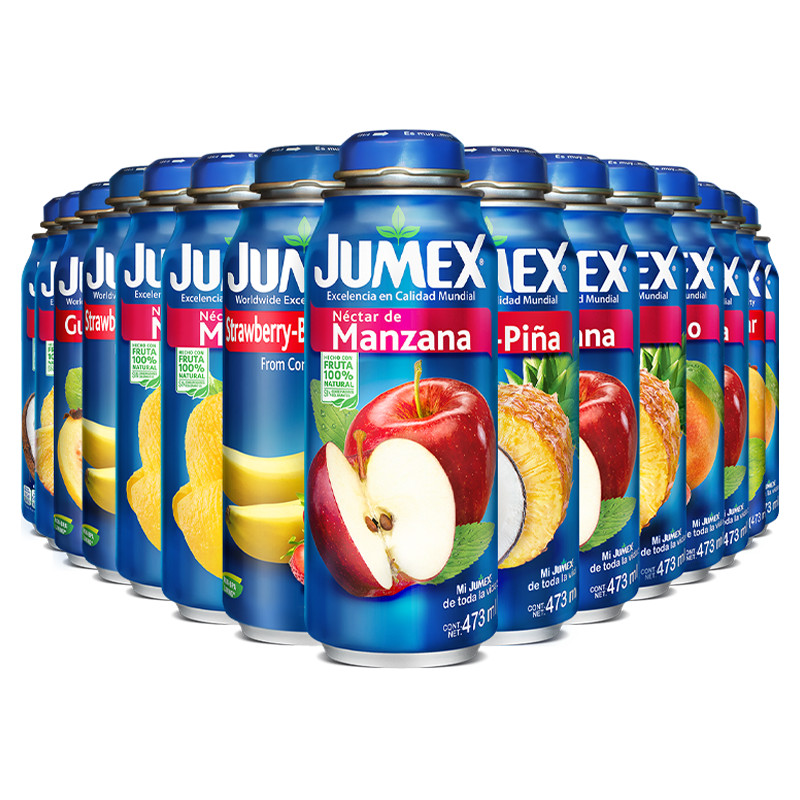 Jumex果美乐混合果汁15瓶装全口味组合果汁饮料低热量零脂肪代餐_虎窝淘