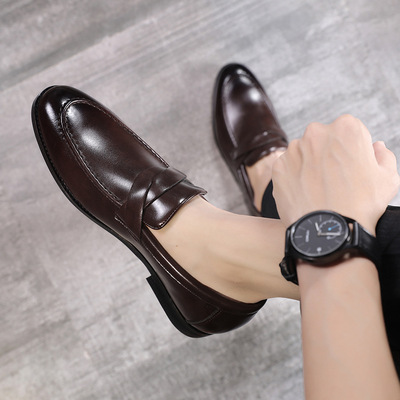 leathershoes一脚蹬男皮鞋