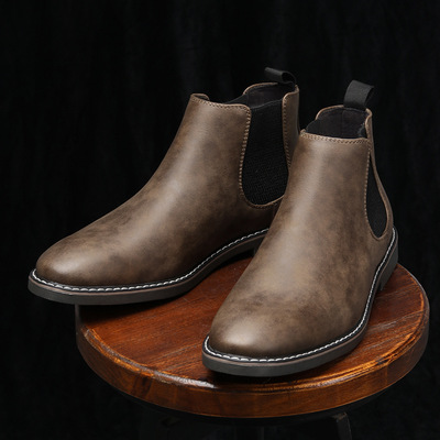 Chelsea men's high top shoes formal single boots正装单鞋男靴