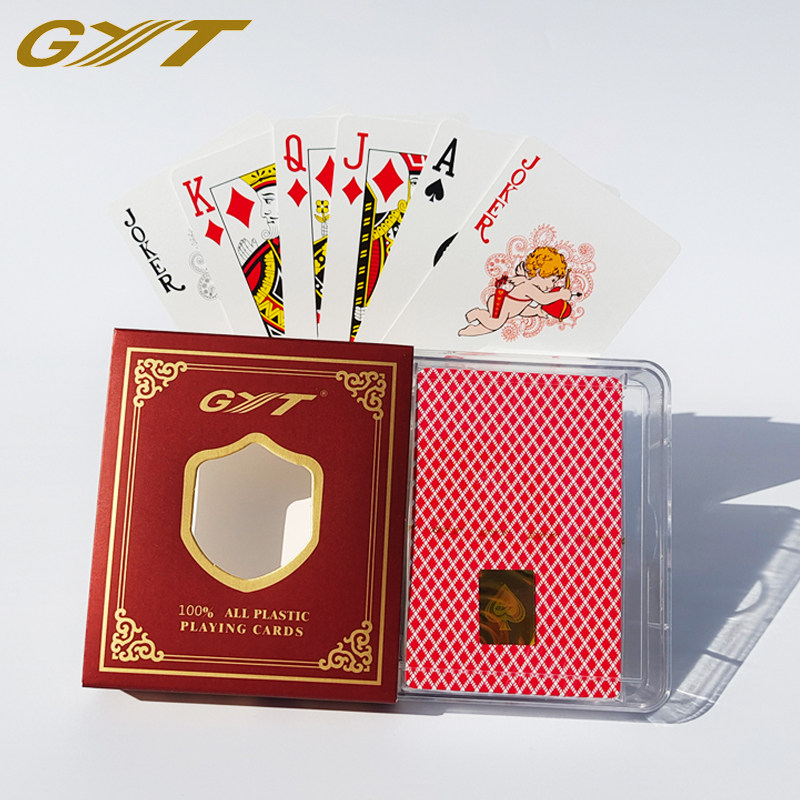 GYT塑料扑克牌PVC双面磨砂防水扑克整箱144副便宜批金艺旗舰正品