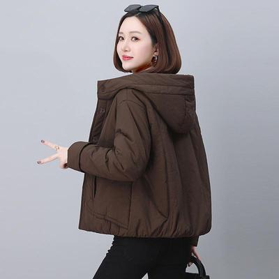中老年时妈妈保暖小款棉袄外套女休冬新尚闲短ZMA55032款加厚连帽