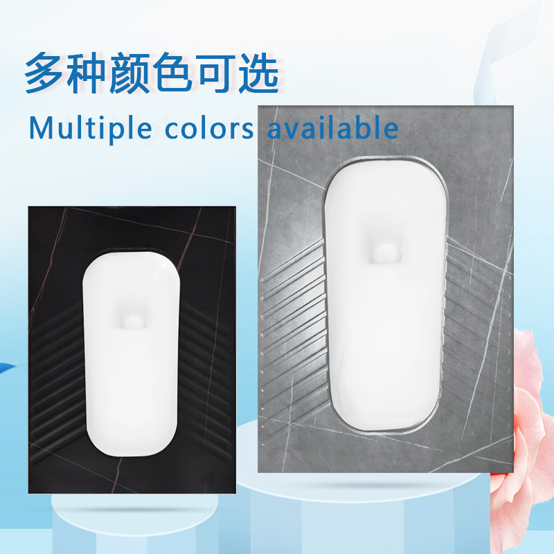 防臭蹲便器岩板蹲厕水箱套装卫浴前排带弯头连体防溅便盆蹲坑便池