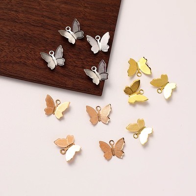 10片纯铜保色11x13mm蝴蝶吊片