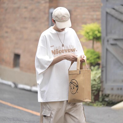花短袖t恤男春夏简约青少年宽松