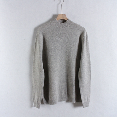 外贸英锅单as*~羊毛秋冬毛衣 半高圆领长袖简约针织衫打底衫男装