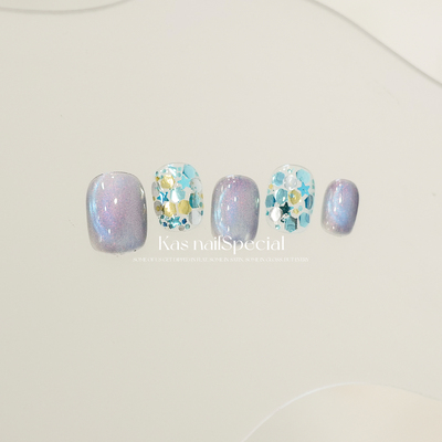 kas美甲纯手工玻璃瓶猫眼温柔显白2025年新款高级感高端穿戴甲