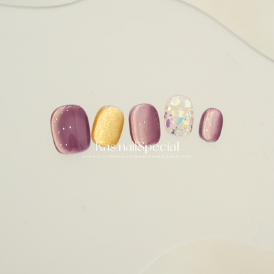 kas美甲纯手工2025年新款高级感气质高端品质短甲显白温柔穿戴甲