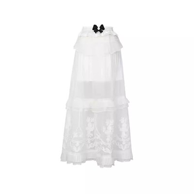 LeFame拉飞姆国内专柜代购26夏欧根纱绣花半裙LF26X01SS175原2695