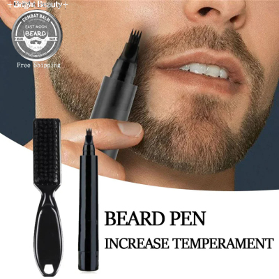 Beard Pen Waterproof Men's Eyebrow Pen Comb Beard Styling