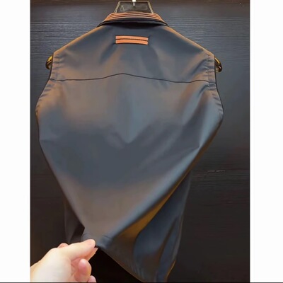 【XL-华】2026轻奢Zz标皇家马德里飞行夹克宽松黑色马甲外套78016