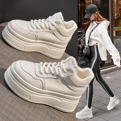 真皮高帮运动女鞋2025新款秋冬季