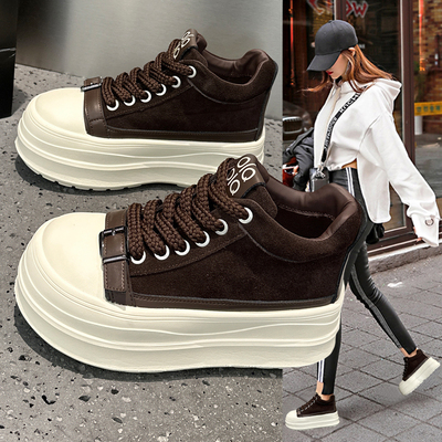 欧洲站真皮高帮鞋女2025新款秋冬