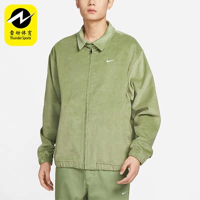 耐克男子灯芯绒翻领夹克外套