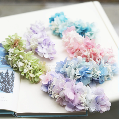 永生花弧形手工花朵发夹