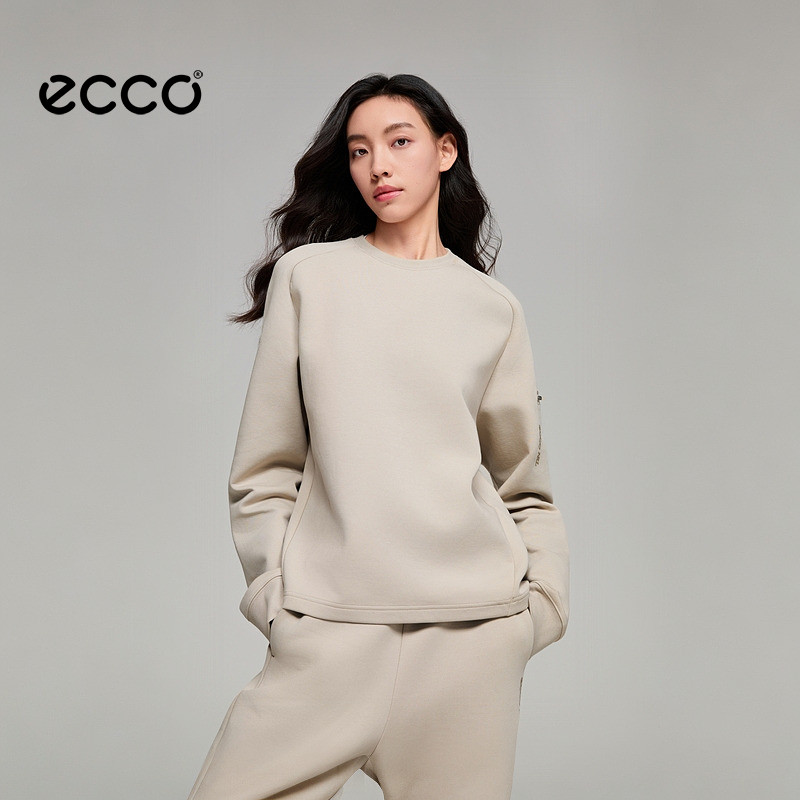 ECCO x NRL联名 26新简约宽松女装卫衣运动休闲上衣女EN253SW003