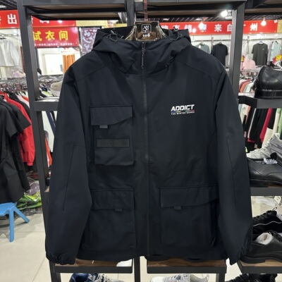 乔丹男秋冬加厚保暖梭织风衣外套