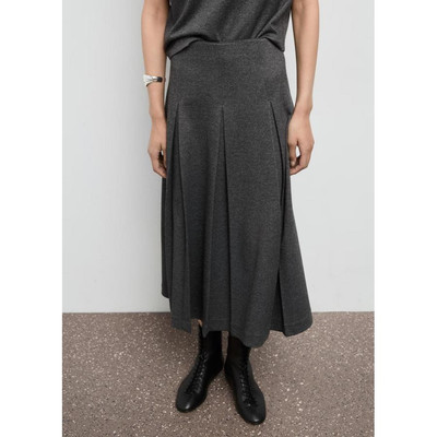 西班牙欧洲正品代购 MANGO 女士 百褶喇叭裙  17085817