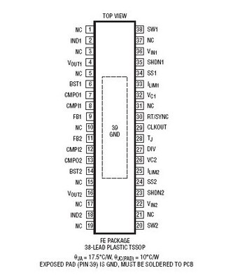 原装  LT3992EFE LT3992IFE LT3992HFE LT3992 TSSOP38现货